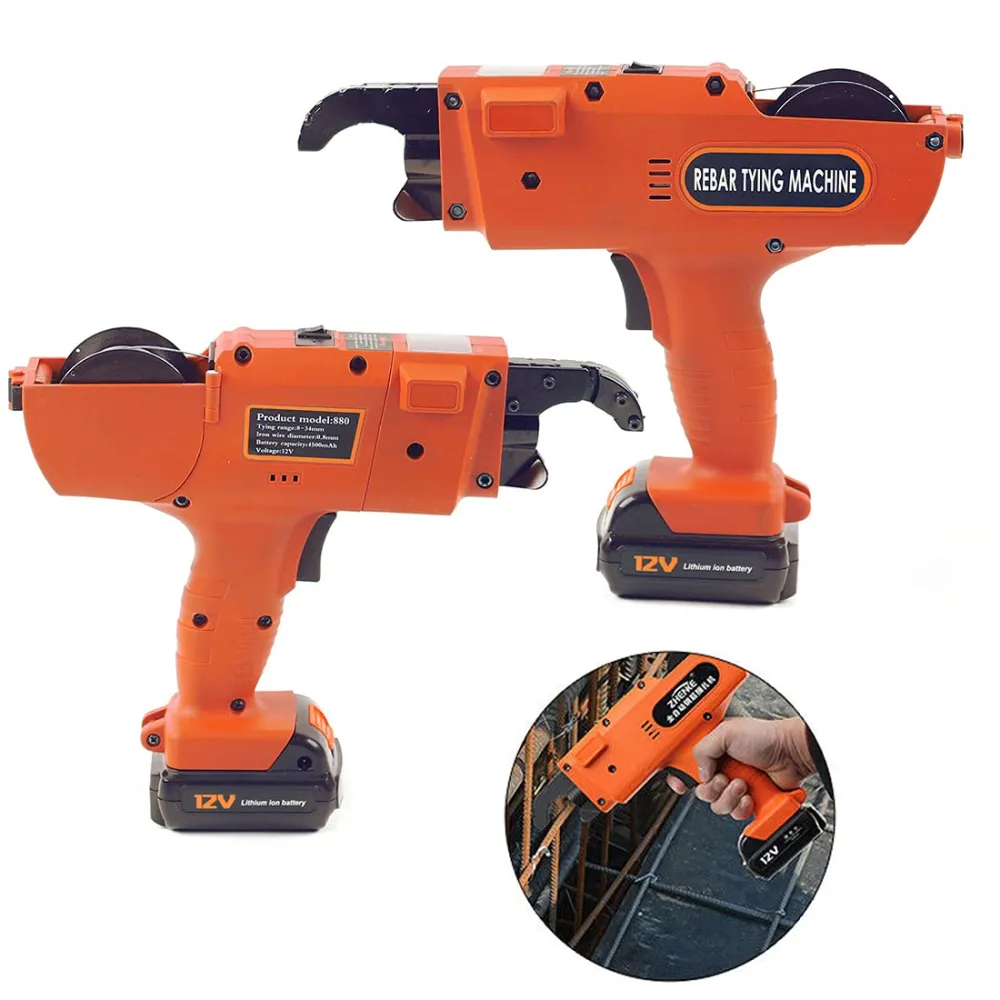 Automatic Rebar Tying Machine 12V Electric Rebar Bender Handheld Rebar